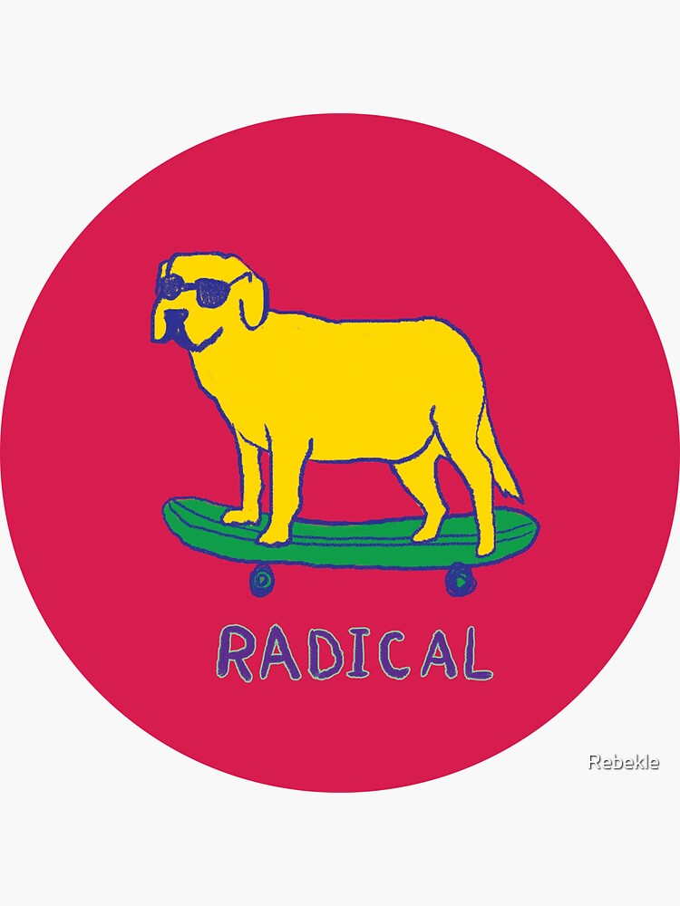 "Radical" Sticker by Rebekle | Redbubble