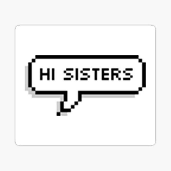 "JAMES CHARLES HI SISTERS" Sticker for Sale by punkrockpenguin | Redbubble