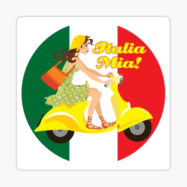 "Italia Mia" Sticker by Niloufer | Redbubble