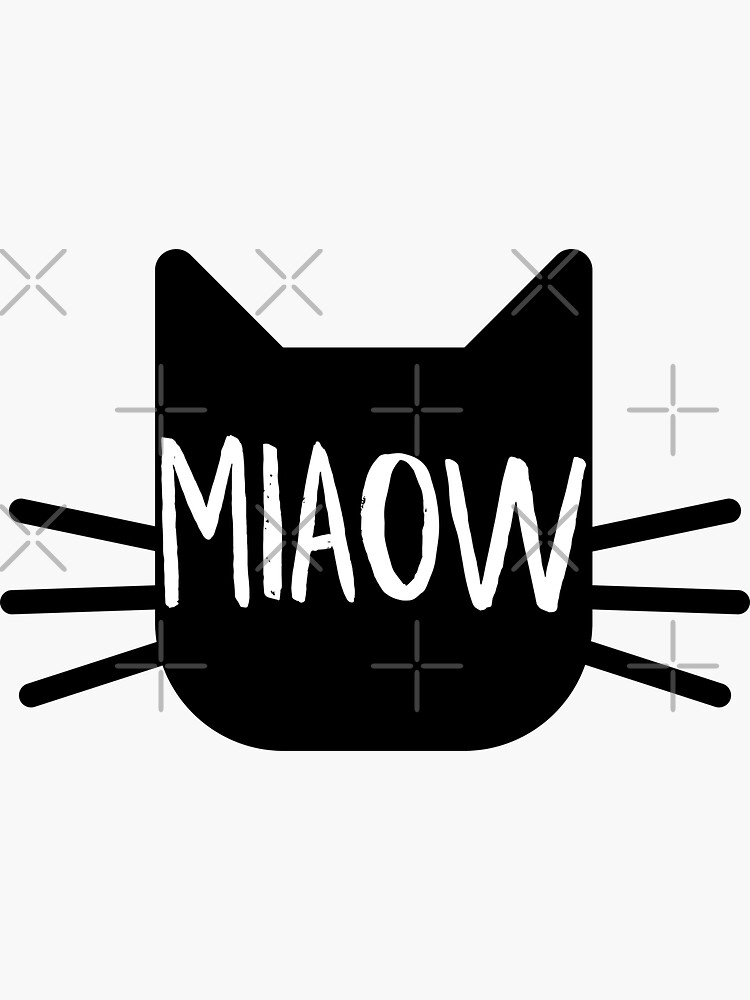 "Miaow for Cat Lovers" Sticker for Sale by Lightfield | Redbubble