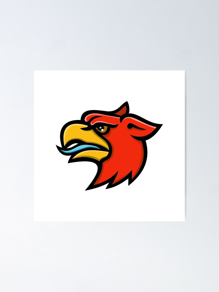 "Griffin Head Side Mascot" Poster by patrimonio | Redbubble