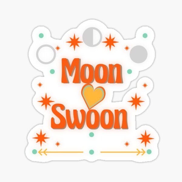 "Moon Swoon 70s Parties Lunar Eclipse Gift" Sticker for Sale by Barnissim | Redbubble