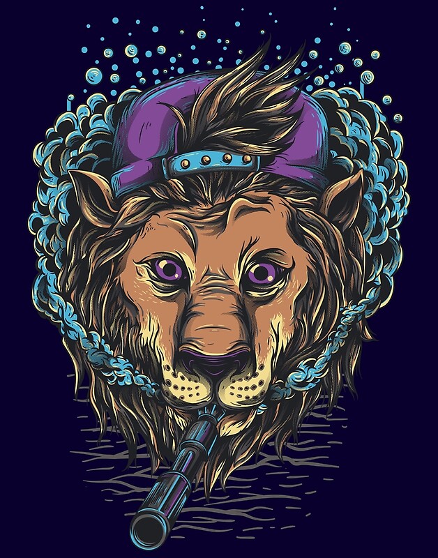 "vape lion" by retro-gamer | Redbubble