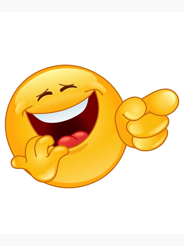 "Pointing and Laughing Emoji" Poster for Sale by DusicaP | Redbubble