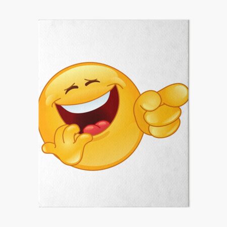 "Pointing and Laughing Emoji" Art Board Print by DusicaP | Redbubble
