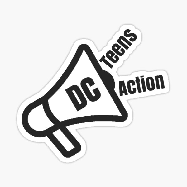 "DC Teens Action logo" Sticker by gabriellezwi | Redbubble