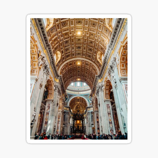 "Saint Peters Basilica Vatican City Rome Italy Photograph" Sticker for ...