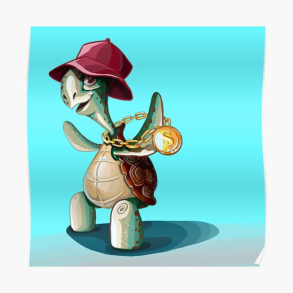 "Rapper Turtle" Poster by Skotiuk | Redbubble