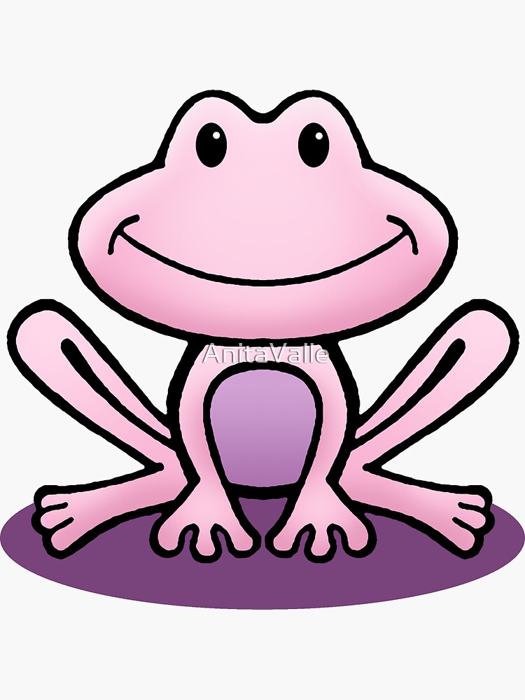 "Pink Frog" Sticker by AnitaValle | Redbubble