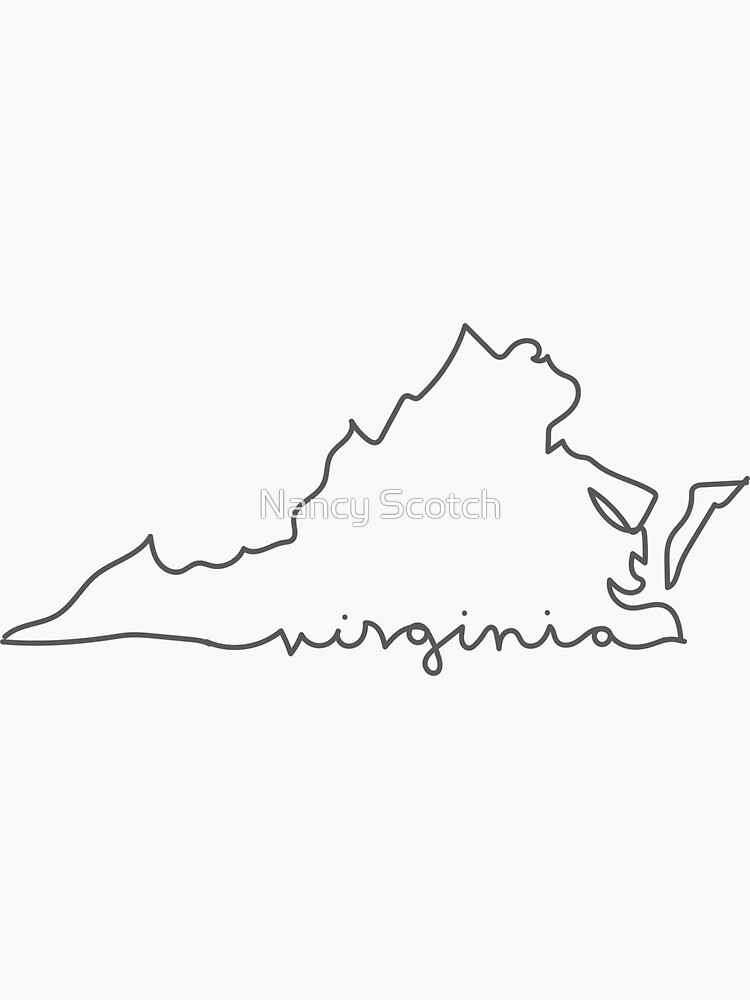 "Virginia Line" Sticker for Sale by FancyDancyNancy | Redbubble