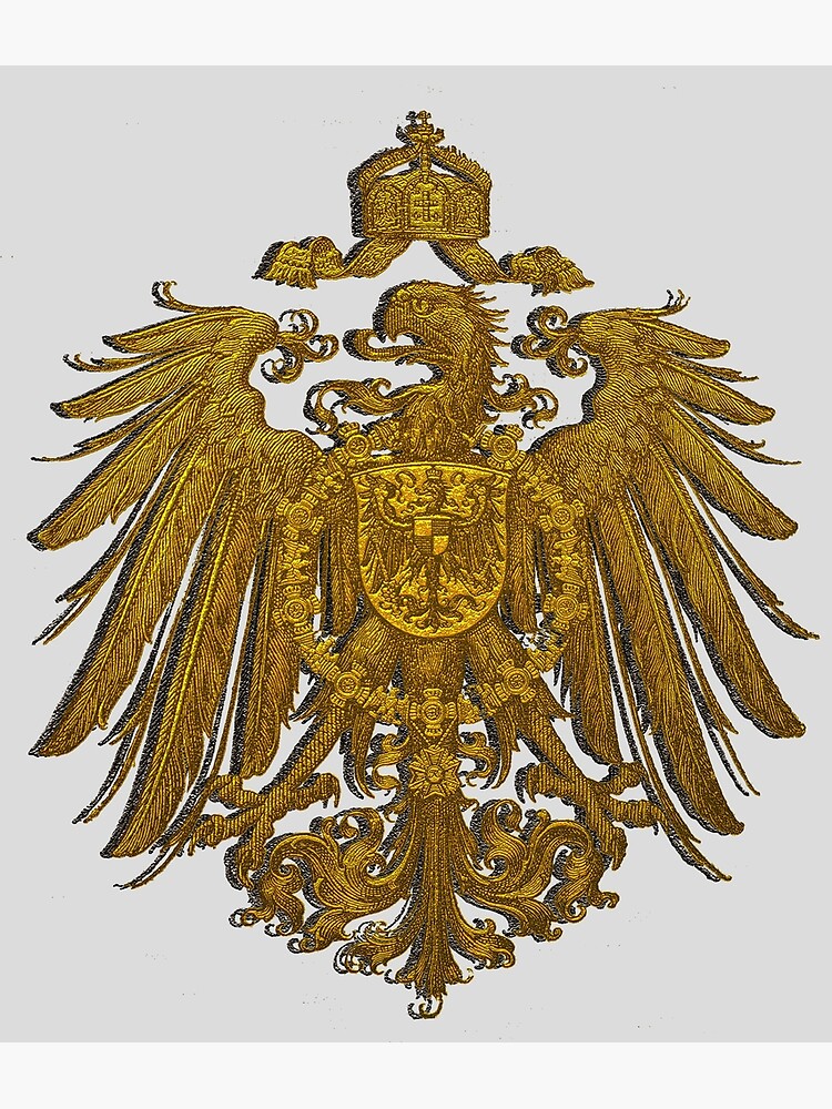 "German Heritage, 1888 Feathered Reich Eagle" Poster by edsimoneit ...