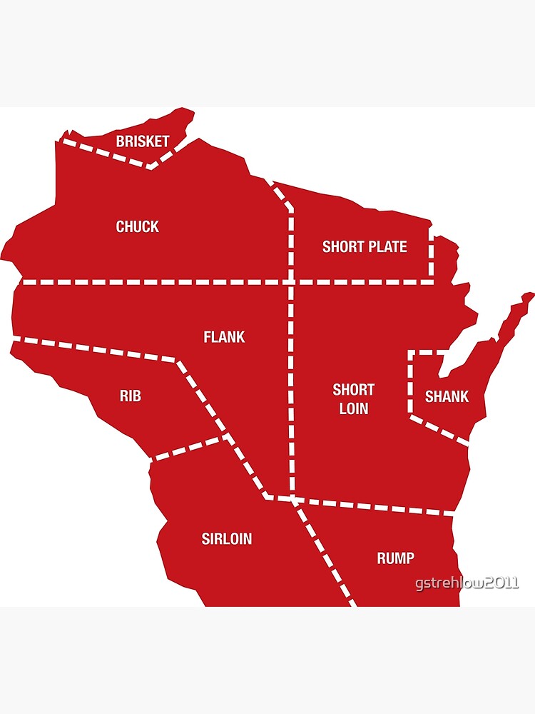 Lámina fotográfica «Wisconsin Cuts of Beef Map» de gstrehlow2011 ...