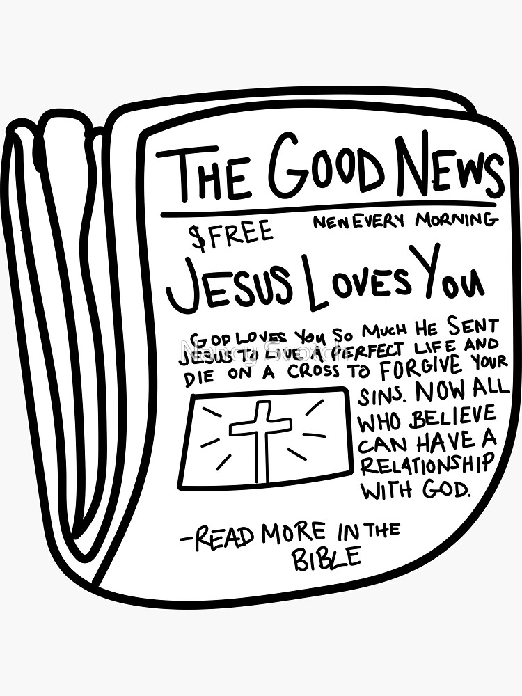 "Gospel - Good News" Sticker for Sale by FancyDancyNancy | Redbubble