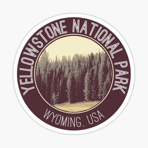 "Yellowstone National Park Badge" Sticker for Sale by morganicart ...