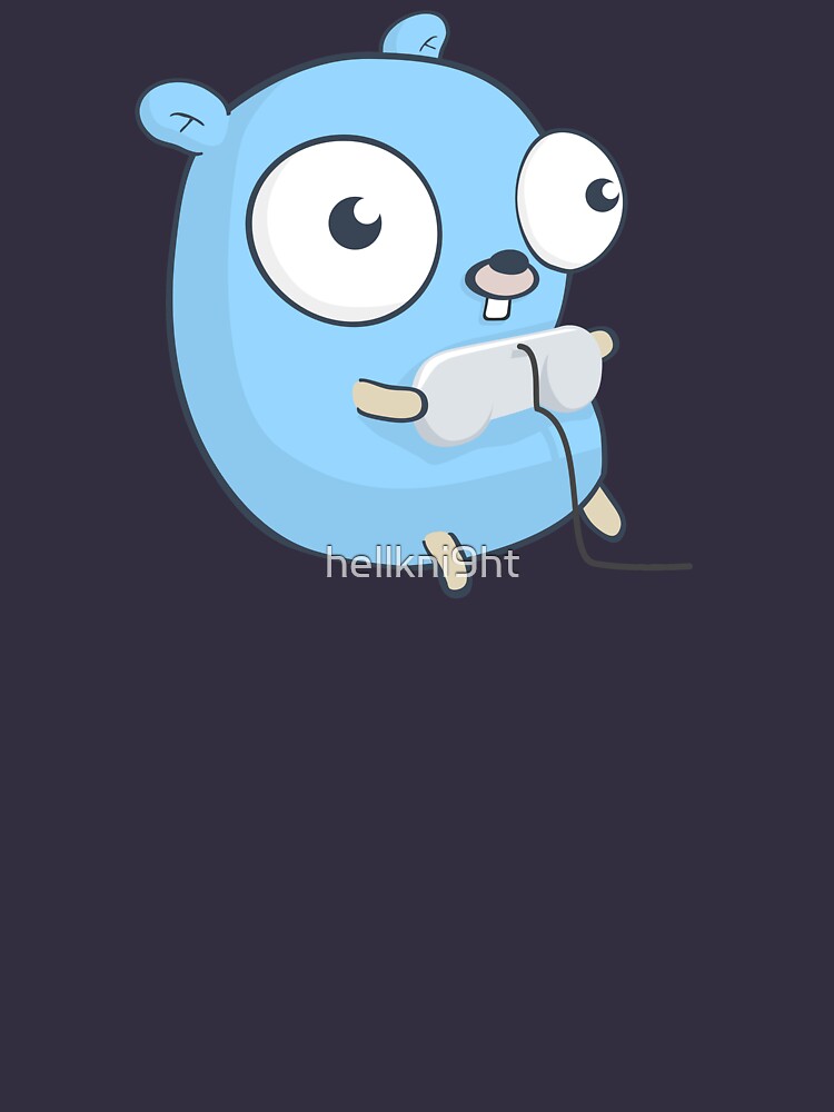 The Golang Gopher Mascot Gaming T Shirt For Sale By Hellkni9ht Redbubble Go Backend T 