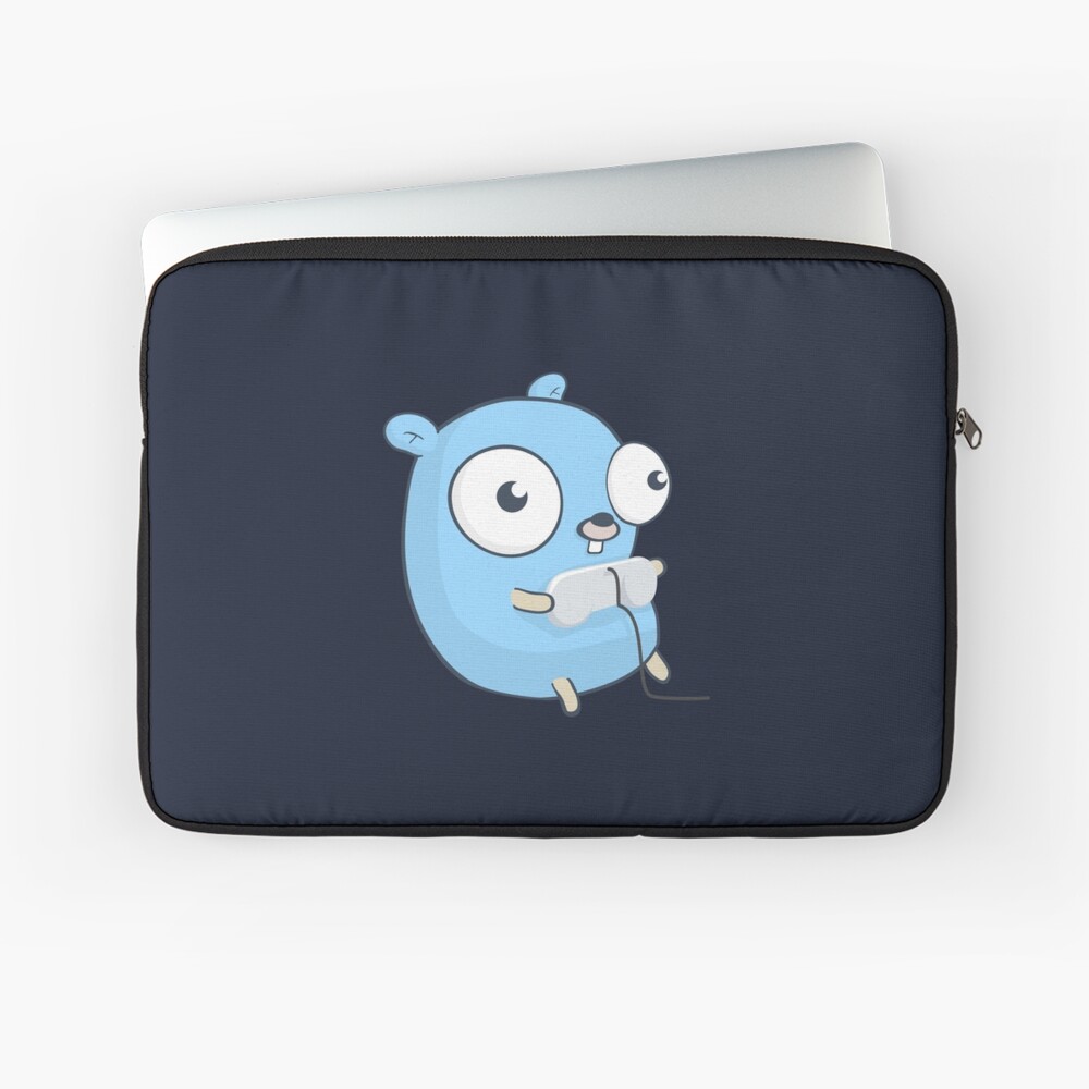 "The Golang Gopher Mascot: Gaming" Laptop Sleeve by hellkni9ht | Redbubble