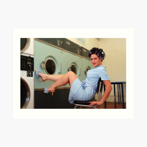 "Retro Pin Up - Laundry Day" Art Print for Sale by 0hmc | Redbubble