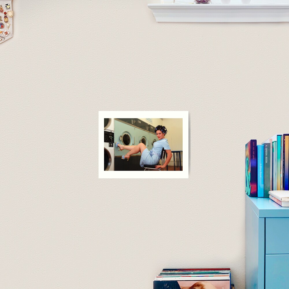 "Retro Pin Up - Laundry Day" Art Print for Sale by 0hmc | Redbubble