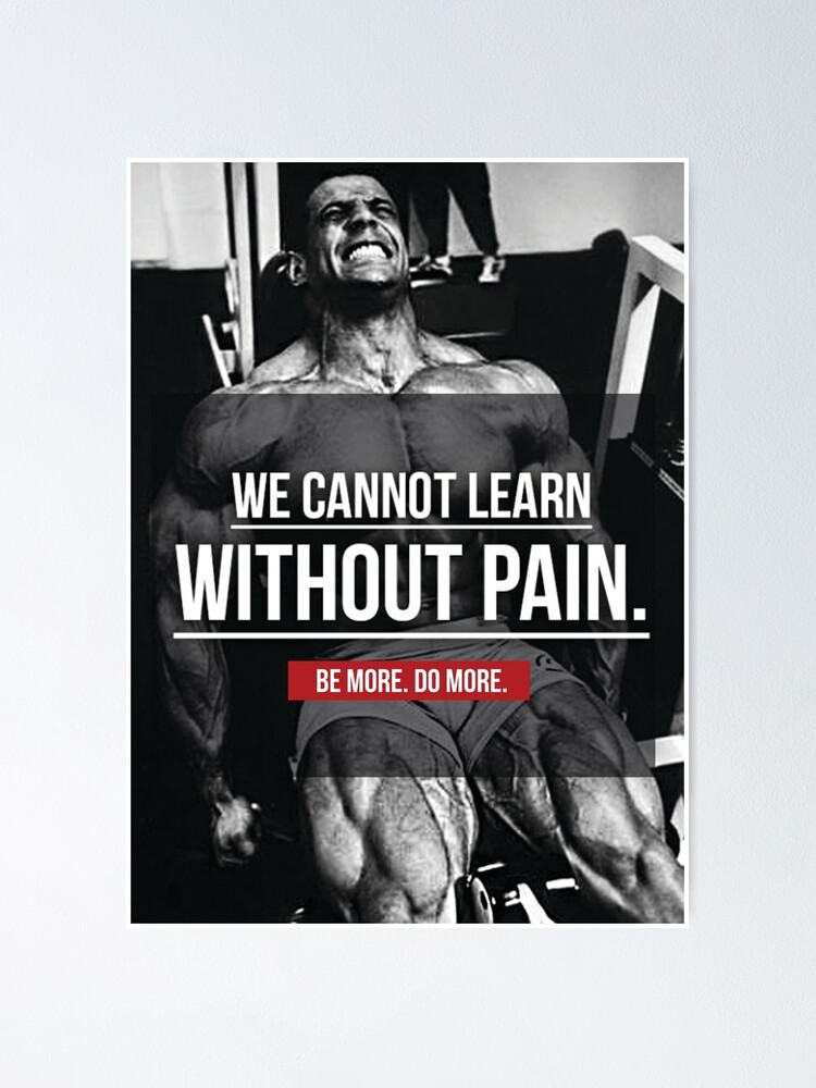 "Bodybuilding And Fitness Inspirational Quote And Saying" Poster by ...