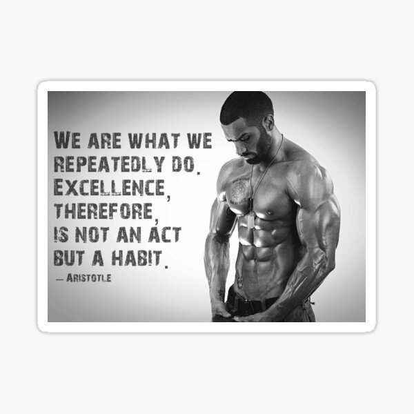"Bodybuilding And Fitness Inspirational Quote And Saying" Sticker for ...