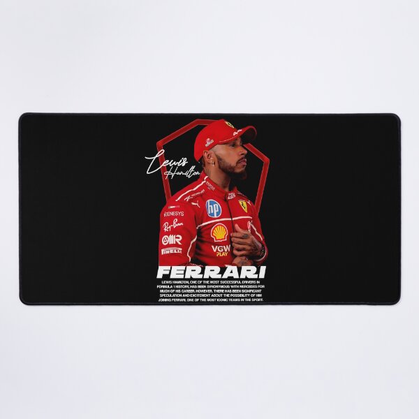 Lewis Hamilton Ferrari Mouse Pads & Desk Mats for Sale | Redbubble