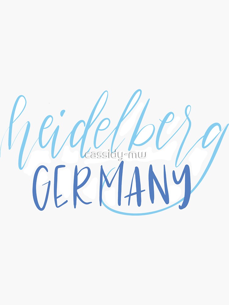 "Heidelberg Germany" Sticker by cassidy-mw | Redbubble
