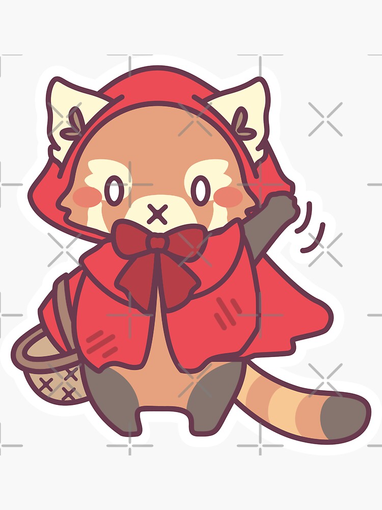 "Tik x Tak x Toe - Red Riding-Hood Waving Hello" Sticker for Sale by ...