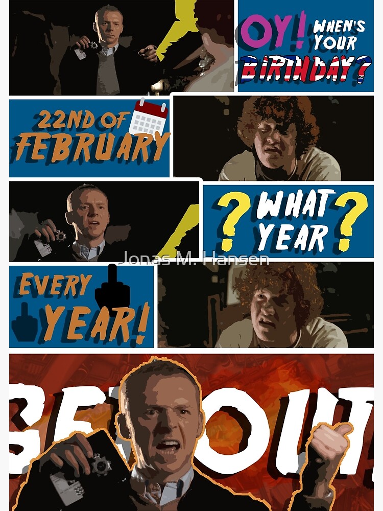 "Hot Fuzz - Birthday Quizz" Poster for Sale by RocketBrother | Redbubble