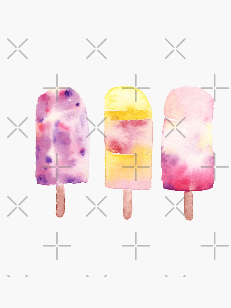 "Summertime Sweetness Popsicles" Sticker for Sale by laurajanekirton ...