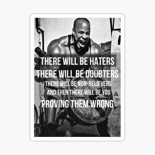 "Bodybuilding And Fitness Inspirational Quote And Saying" Sticker for ...
