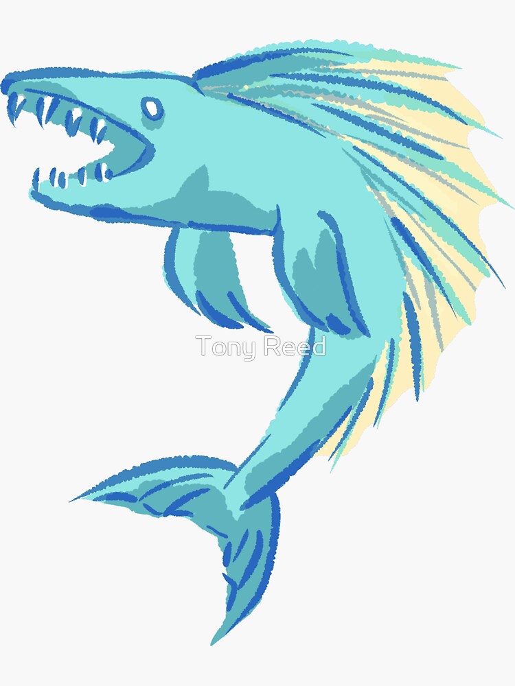 "Scary fish" Sticker for Sale by MsHollowfox | Redbubble