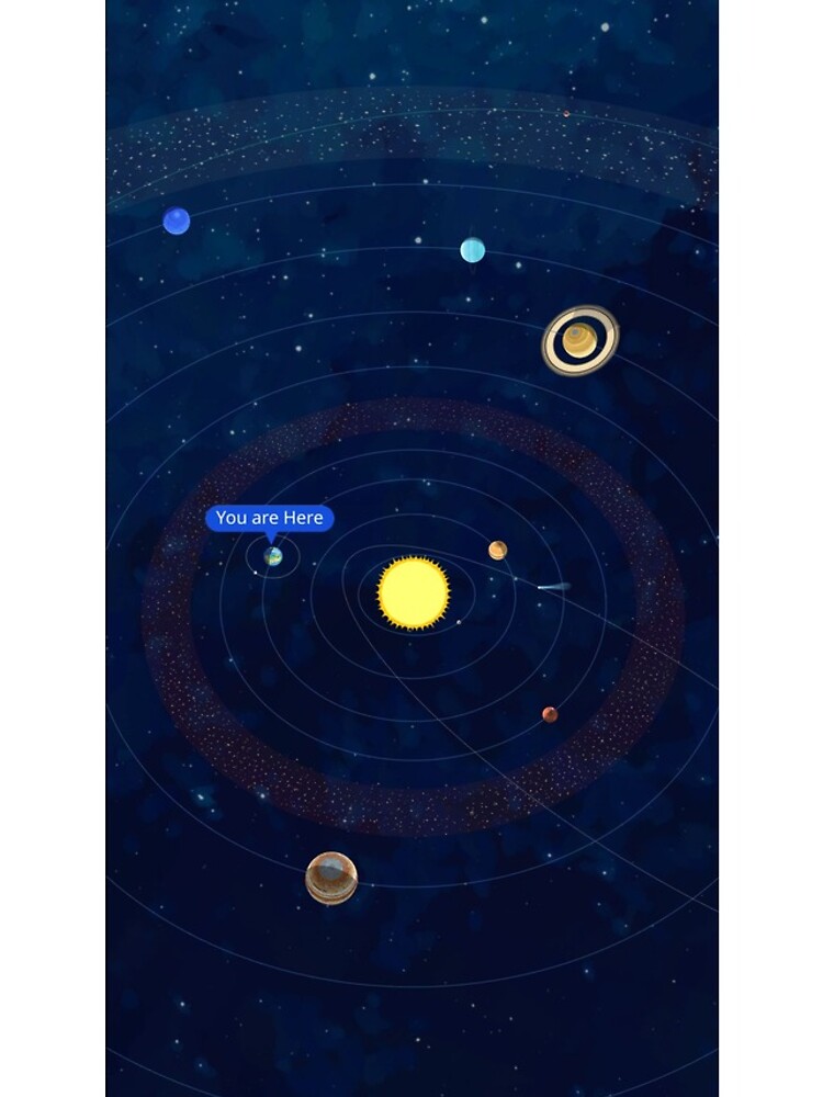 "Solar System "You are Here" Phone Case" iPhone Case for Sale by ...