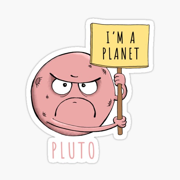 "Angry Pluto" Sticker by lucamendieta | Redbubble