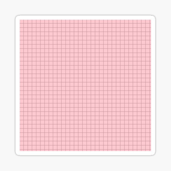 "PINK GRID" Sticker by r0undincircles | Redbubble