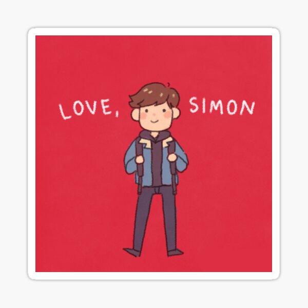 "Love, Simon" Sticker for Sale by mavilez | Redbubble