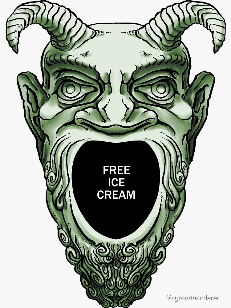 "Green Devil" Sticker for Sale by Vagrantwanderer | Redbubble