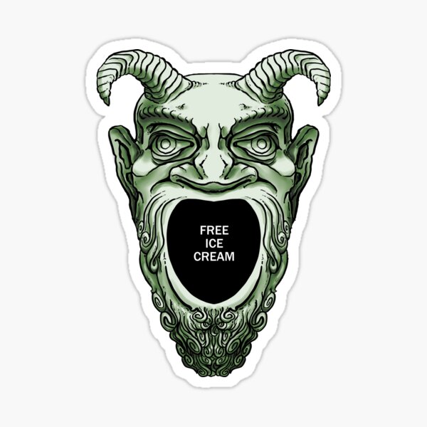 "Green Devil" Sticker for Sale by Vagrantwanderer | Redbubble