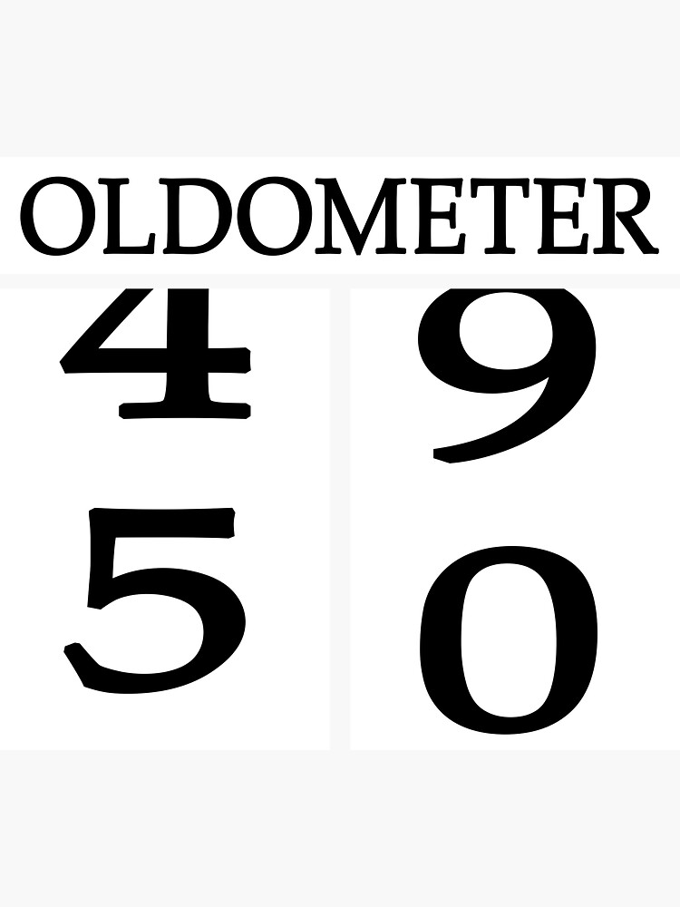"Oldometer 50th birthday 50 years" Sticker for Sale by ChrisFeil ...