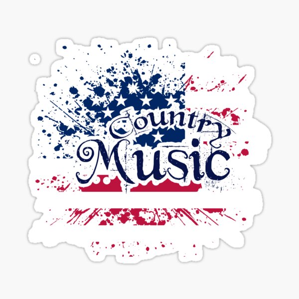"Fan Country Music American Flag " Sticker for Sale by miracletee ...