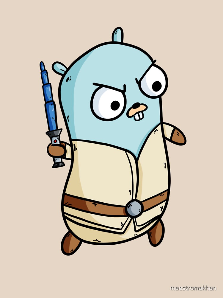 "Gopher of the galaxies - Golang" T-shirt for Sale by maestromakhan | Redbubble | star wars t ...