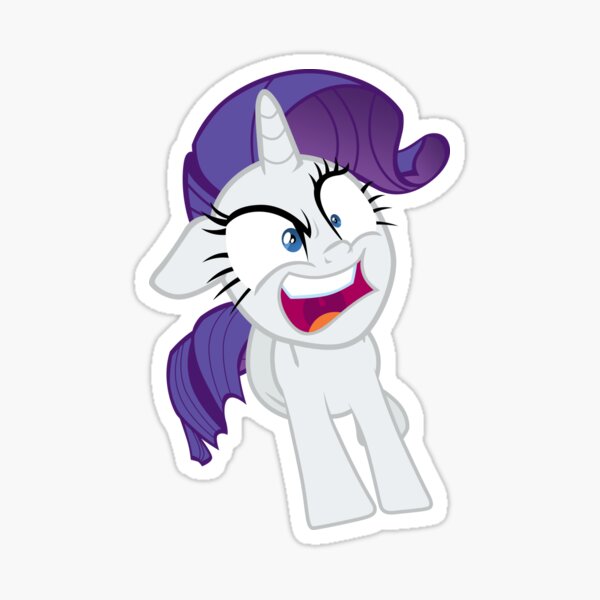 "Rarity run away" Sticker for Sale by Tardifice | Redbubble