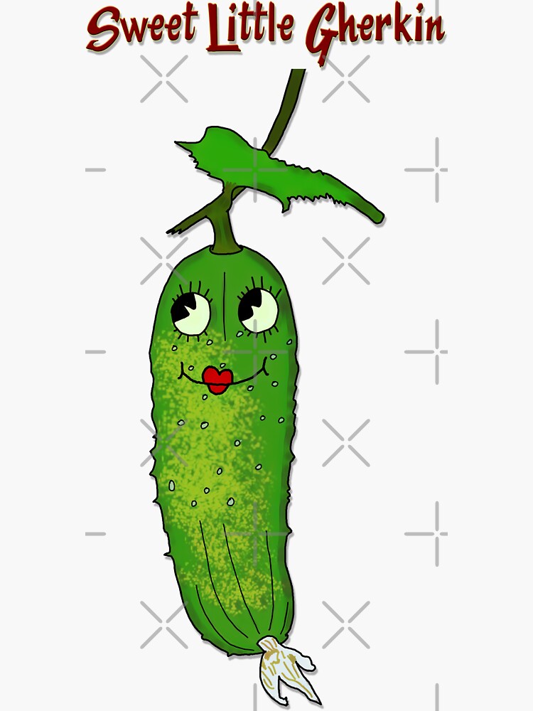 "Sweet Little Gherkin" Sticker by JohnHaldane | Redbubble