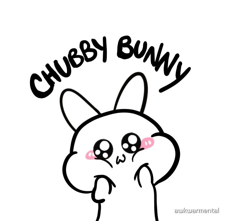"Chubby Bunny Sticker" by Jenna Cooper | Redbubble
