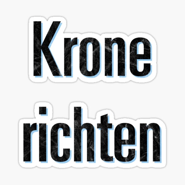 " adjust Crown" Sticker by fritzlang | Redbubble