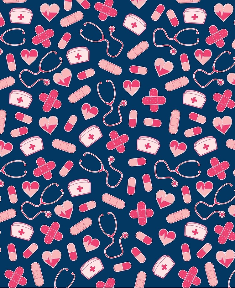"Pink and Blue Nurse Pattern" iPad Case & Skin for Sale by cikedo ...