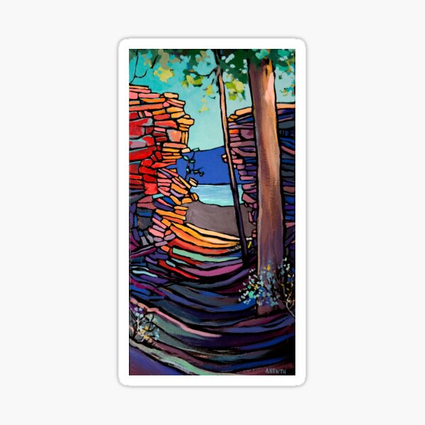 "Alwin Holland Park's 'the Glen'" Sticker by ArtByAlisonNewt | Redbubble