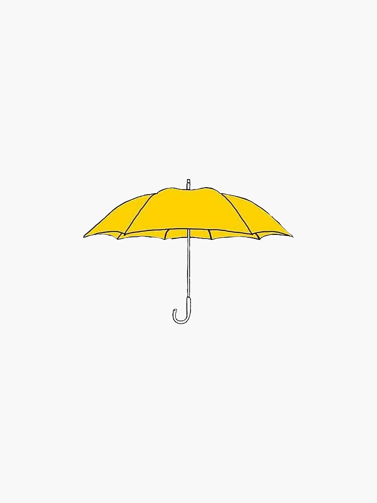 "Yellow Umbrella sticker" Sticker for Sale by oliviarose333 | Redbubble