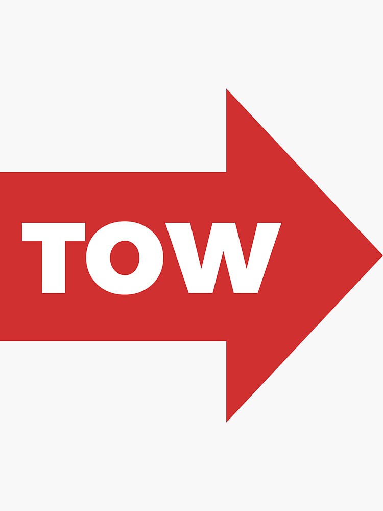 "Tow sticker " Sticker for Sale by daniel-allday | Redbubble