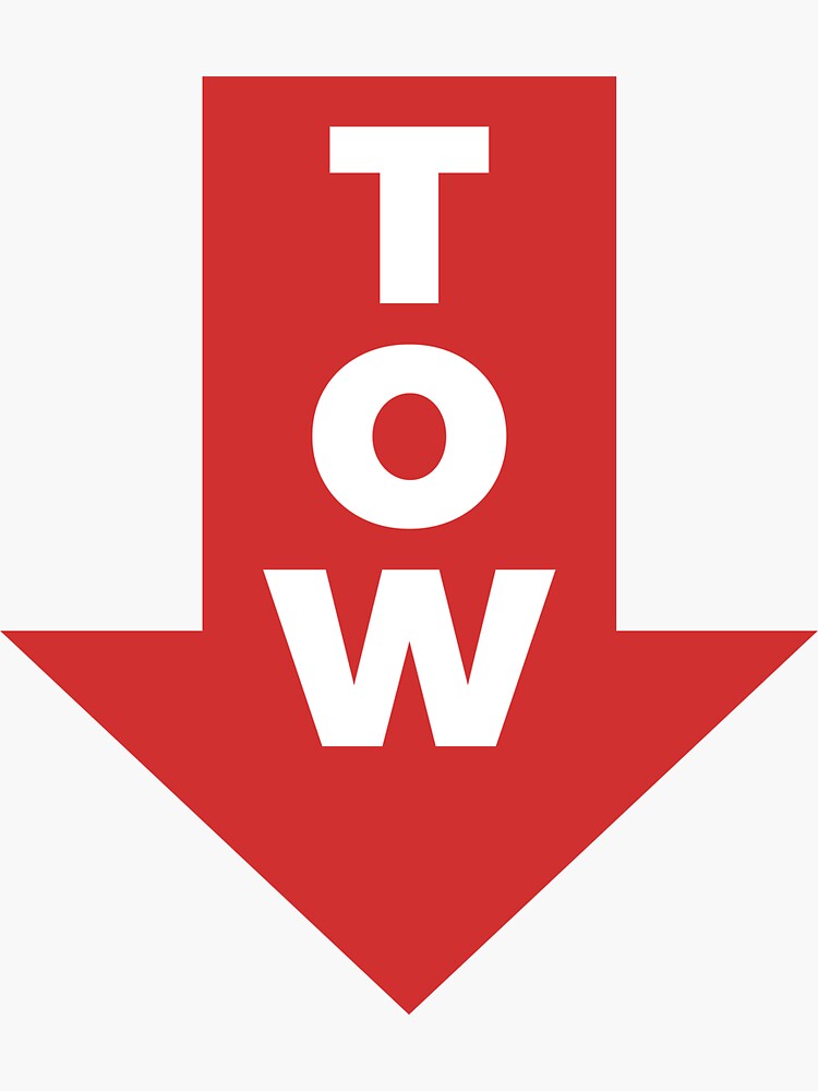 "Tow sticker" Sticker for Sale by daniel-allday | Redbubble