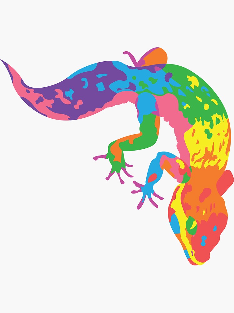 "Rainbow Gecko" Sticker by localunicorn | Redbubble